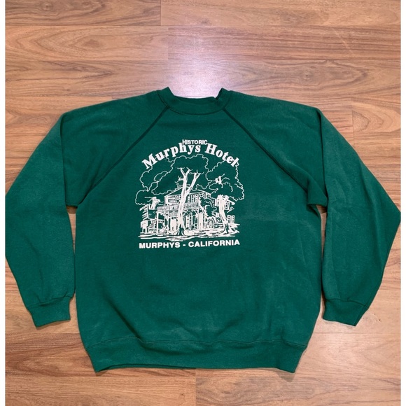 Vintage | Sweaters | Vintage Historic Murphys Hotel Murphy California Puffy Print Crewneck Adult ...